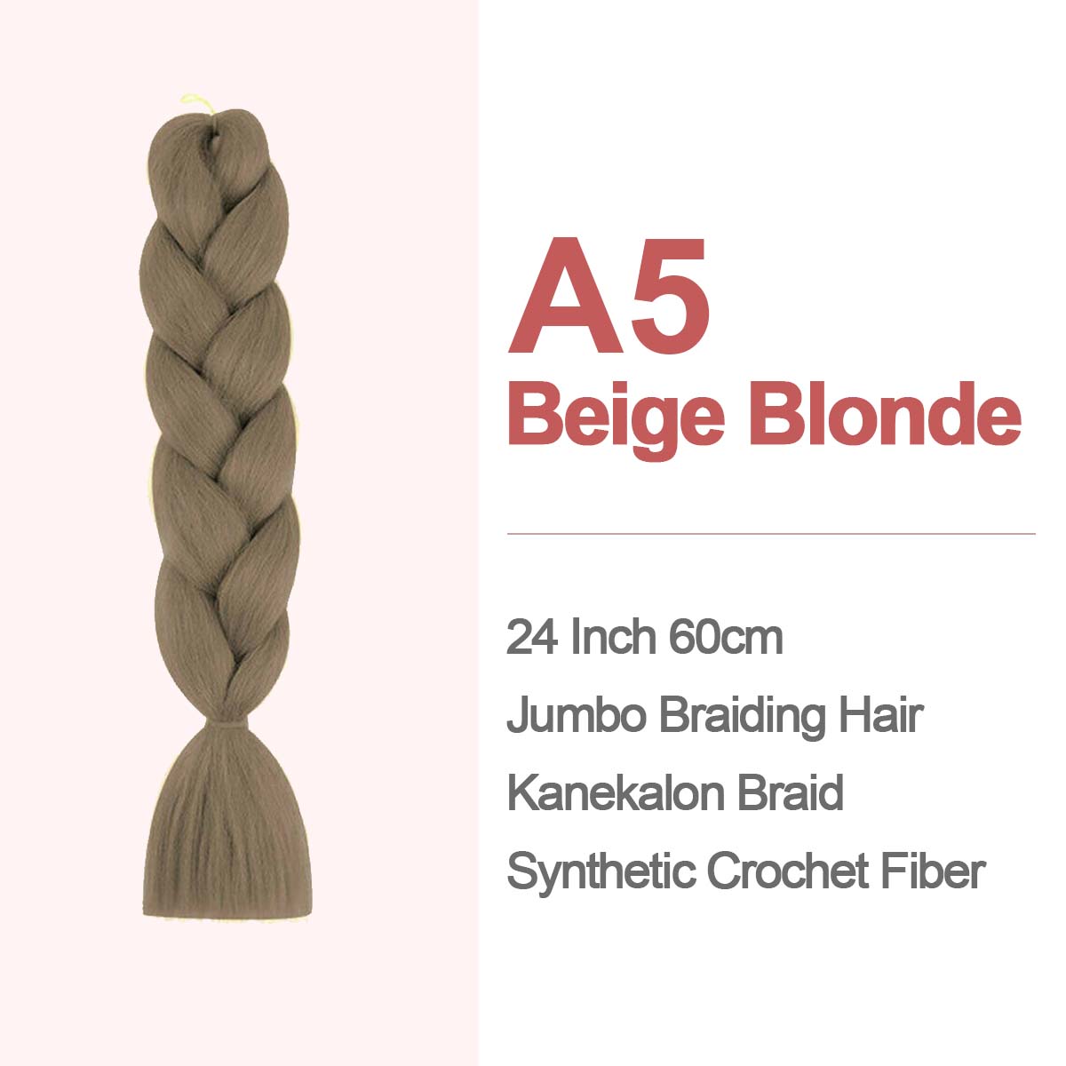 Jumbo Braiding Hair 60cm Hair Extensions Kanekalon Braid Synthetic Cro ...